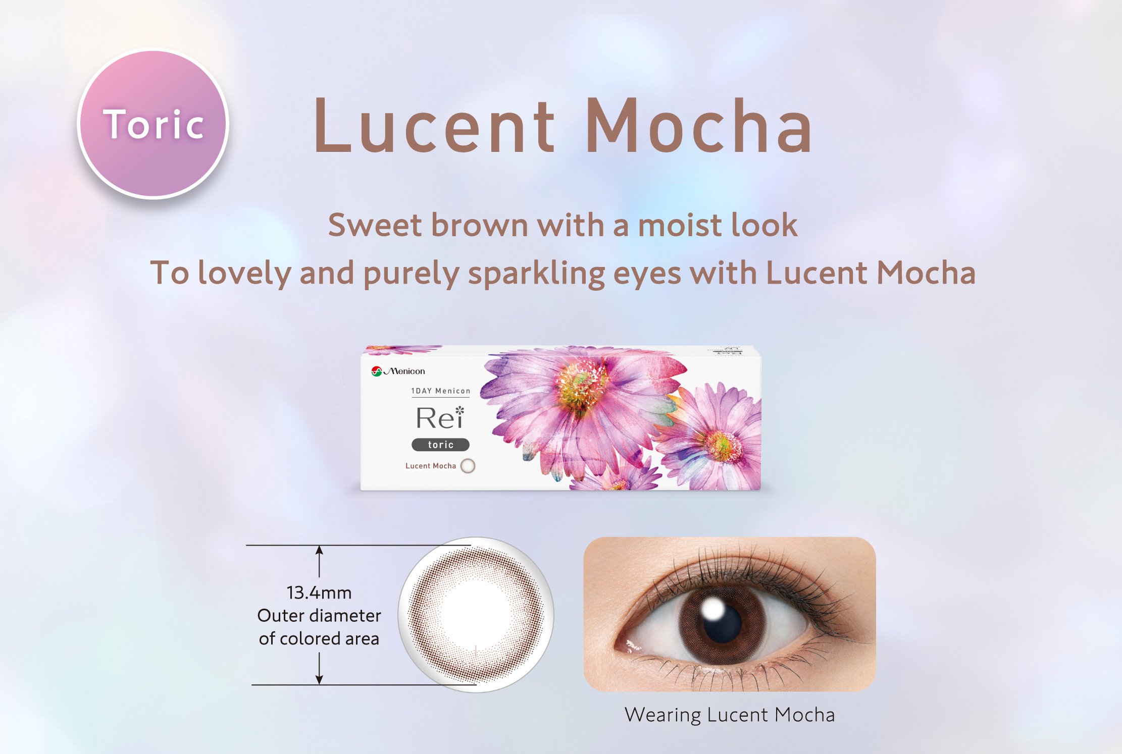 Newly Launched long-awaited astigmatism color contact lens from the “1DAY Menicon Rei” series ...